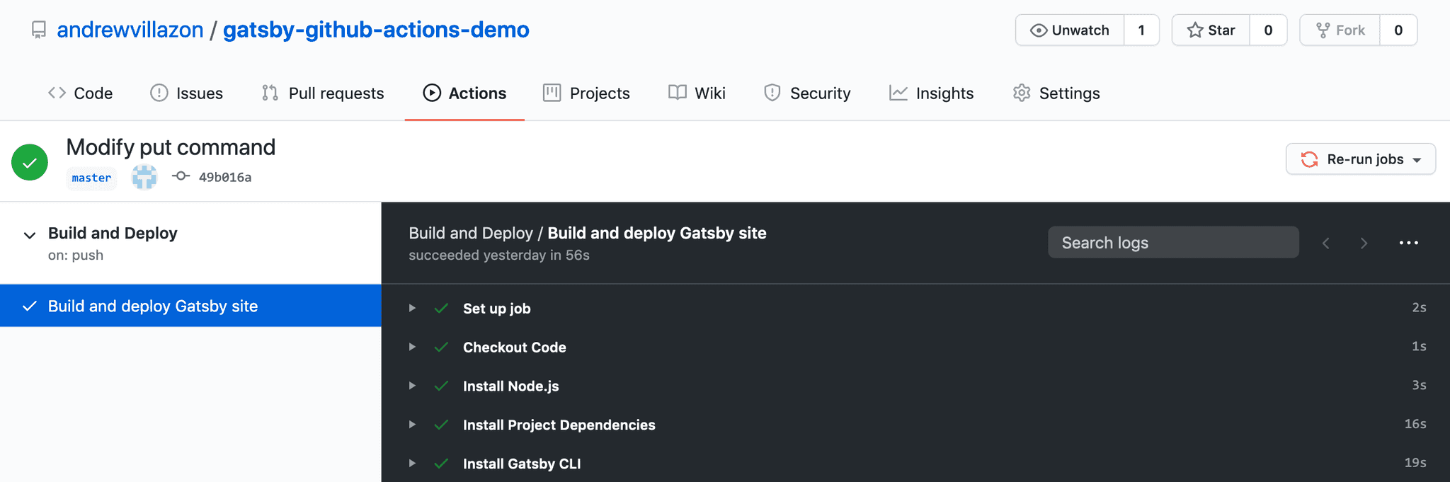 Automatically Deploying A Gatsby Site With Github Actions